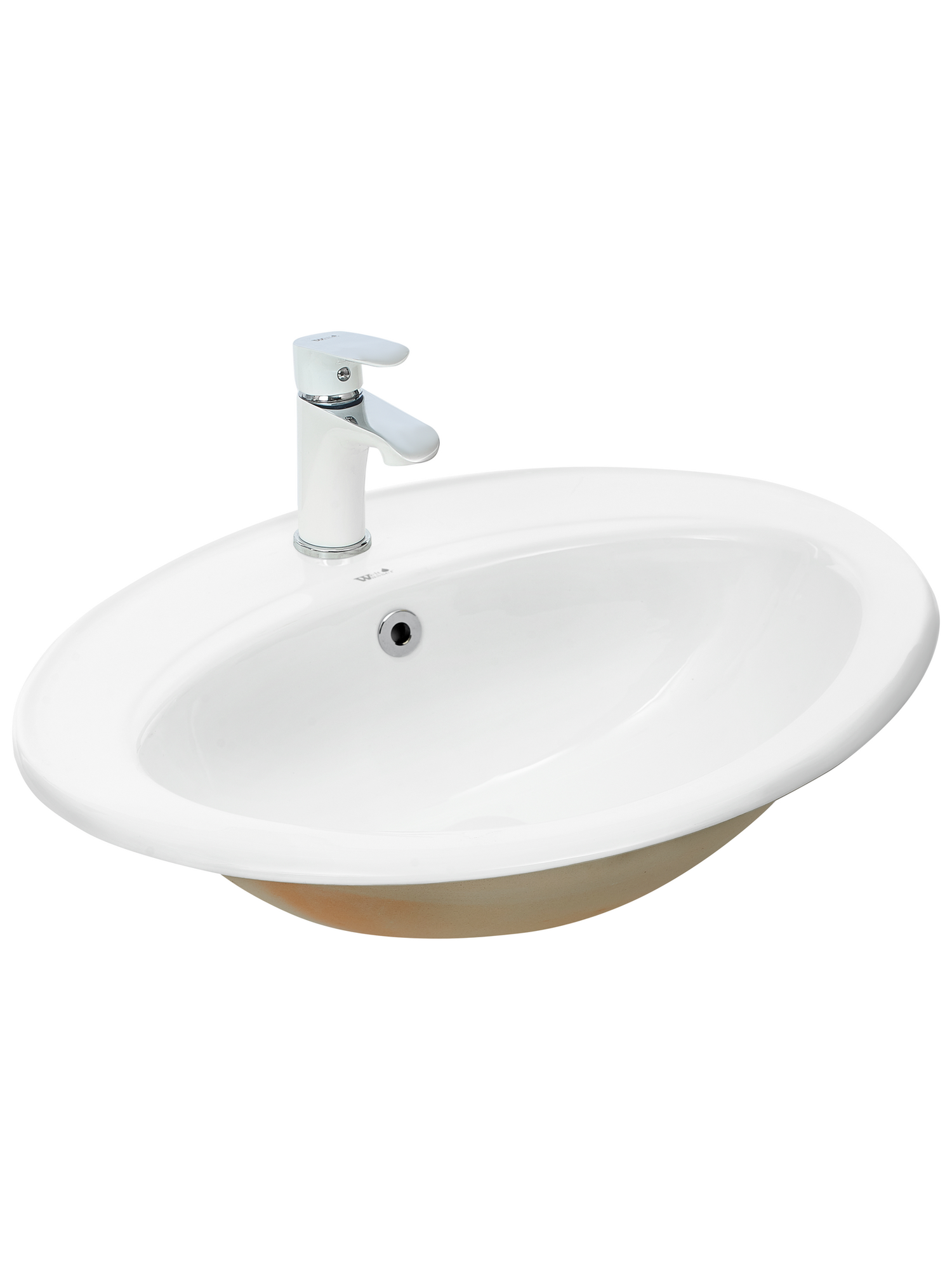 Раковина WeltWasser Deilbach 6002 55 10000003888 Белая, фаянс, полувстраиваемая