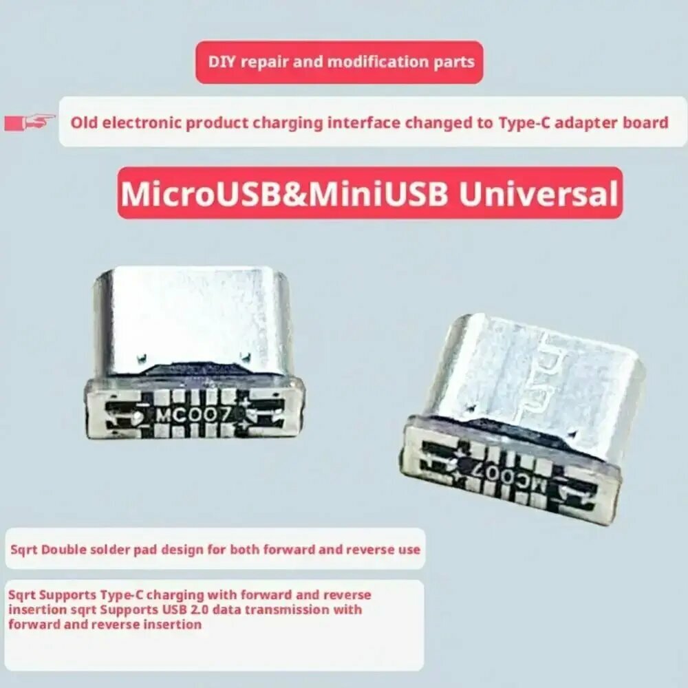 USB Micro/Mini на Type-C адаптер — фото 1