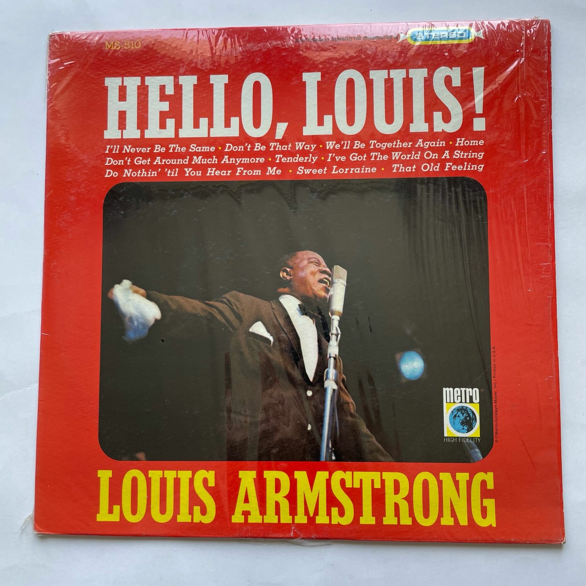 Винтажная виниловая пластинка LP Louis Armstrong Hello, Louis (США 1965)