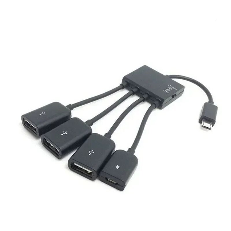 Micro USB хаб 3 порта USB 2.0, цвет: micro