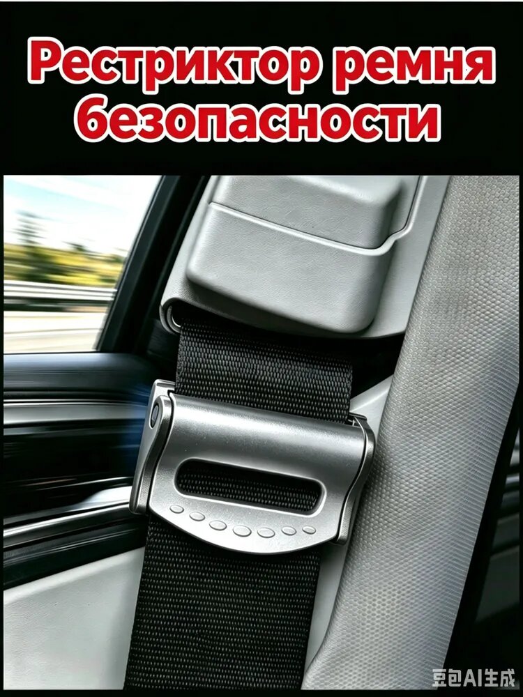 Ограничитель (2шт), фиксатор, зажим для крепления ремня безопасности автомобильного