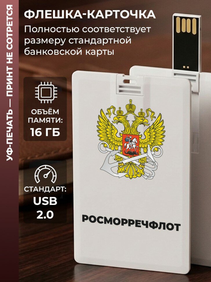 Флешка в виде карты "Росморречфлот" (16 Гб)