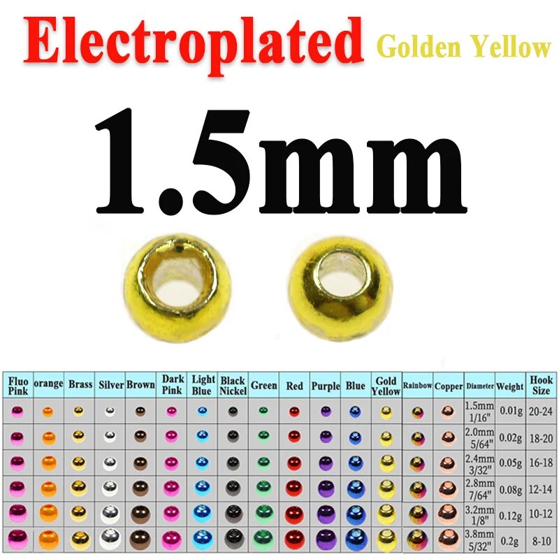 Vtwins Латунные бусины для вязания мушек 20 шт 1.5mm 20pcs EPgolye