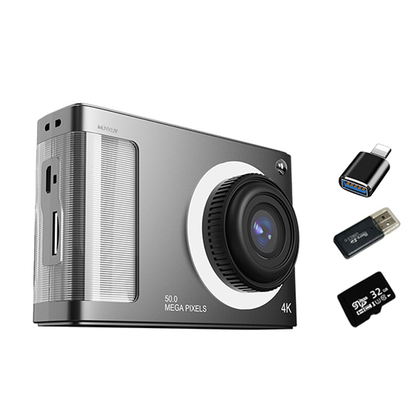 Студенческая HD цифровая камера унисекс MUYKUY 5870717, 4K, 16x оптический зум, встроенная LED подсветка