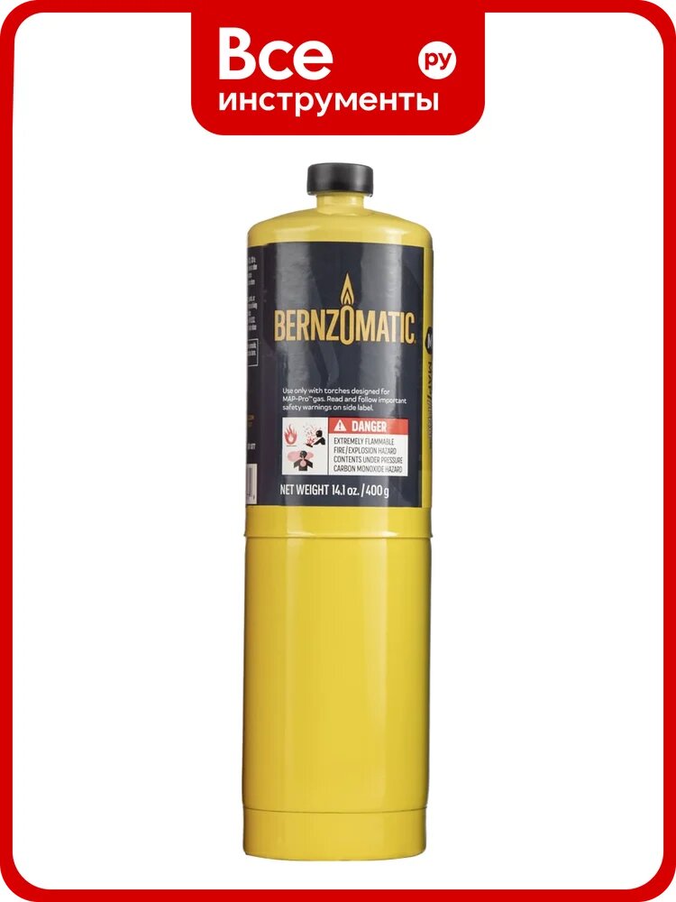 Газовый баллон BERNZOMATIC PRO//MAX 373513, температура пламени 2010°C, для пайки и сварки