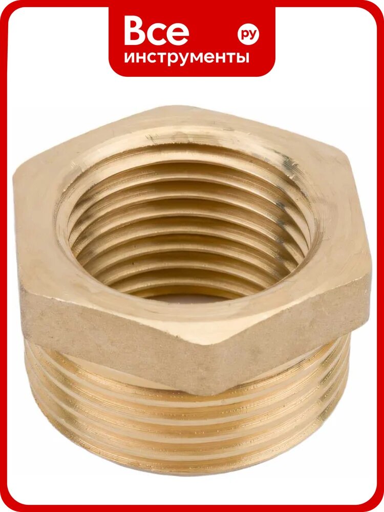 Футорка LD PRIDE DN20х15 (3/4"НР х 1/2" ВР) латунь с биркой LD.65.517.20х15