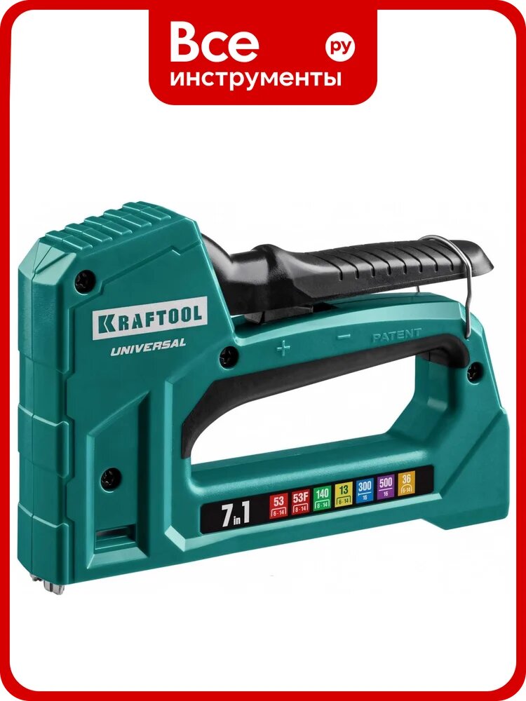 Cтеплер тип 53 (6-14мм)/140 (8-14 мм)/13/ 53F/36/500 KRAFTOOL Universal 31524, пластик