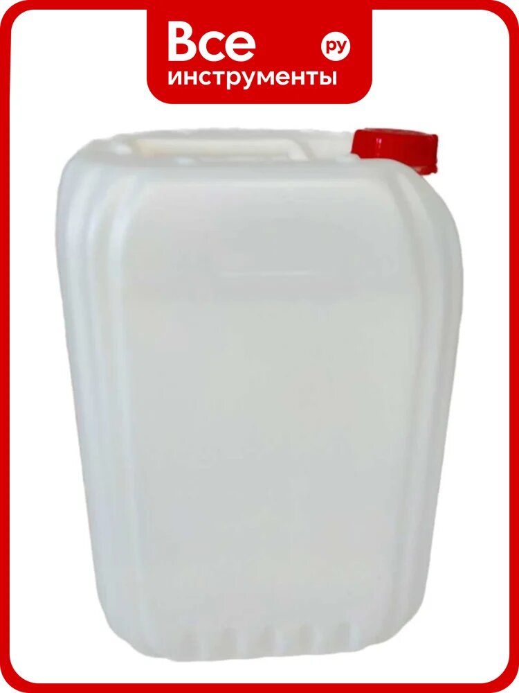 Канистра Рзка, для воды, полиэтилен HDPE, вертикальная, 31,5 л, белый
