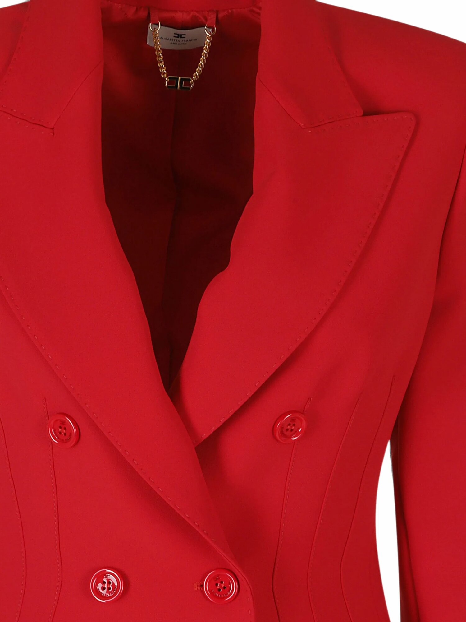 Куртка Elisabetta Franchi Double-breasted peaked-lapel jacket, размер 42 — фото 1