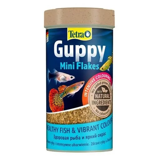 Корм для рыб Tetra Guppy Mini Flakes 250мл, мини-хлопья