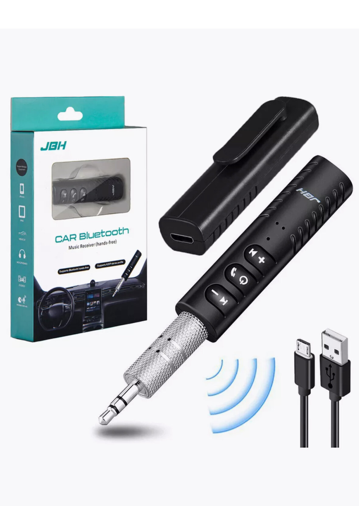 Блюзу ресивер AUX BT-03 JBH / Bluetooth адаптер для автомобиля