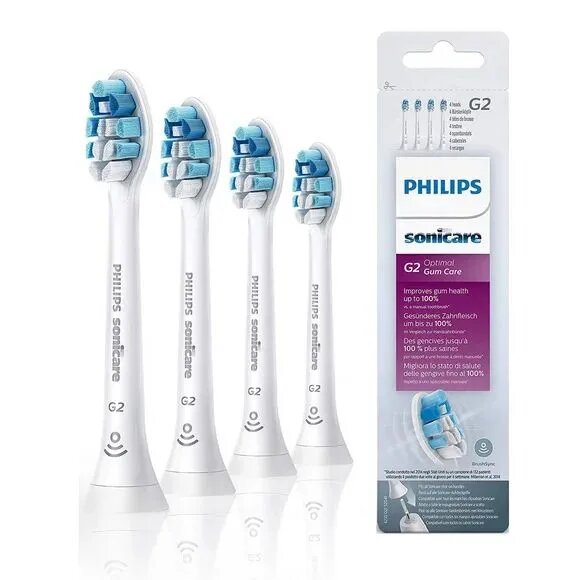 Сменные насадки для зубных щеток Philip Sonicare G2 Optimal Gum Health Care, HX9033/65, белые, 4 шт. в упаковке