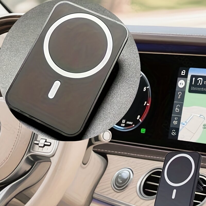 Автомобильное магнитное зарядное устройство 15W, беспроводная быстрая зарядка, регулируемый держатель для телефона, USB Type-C, черный, модель F-188