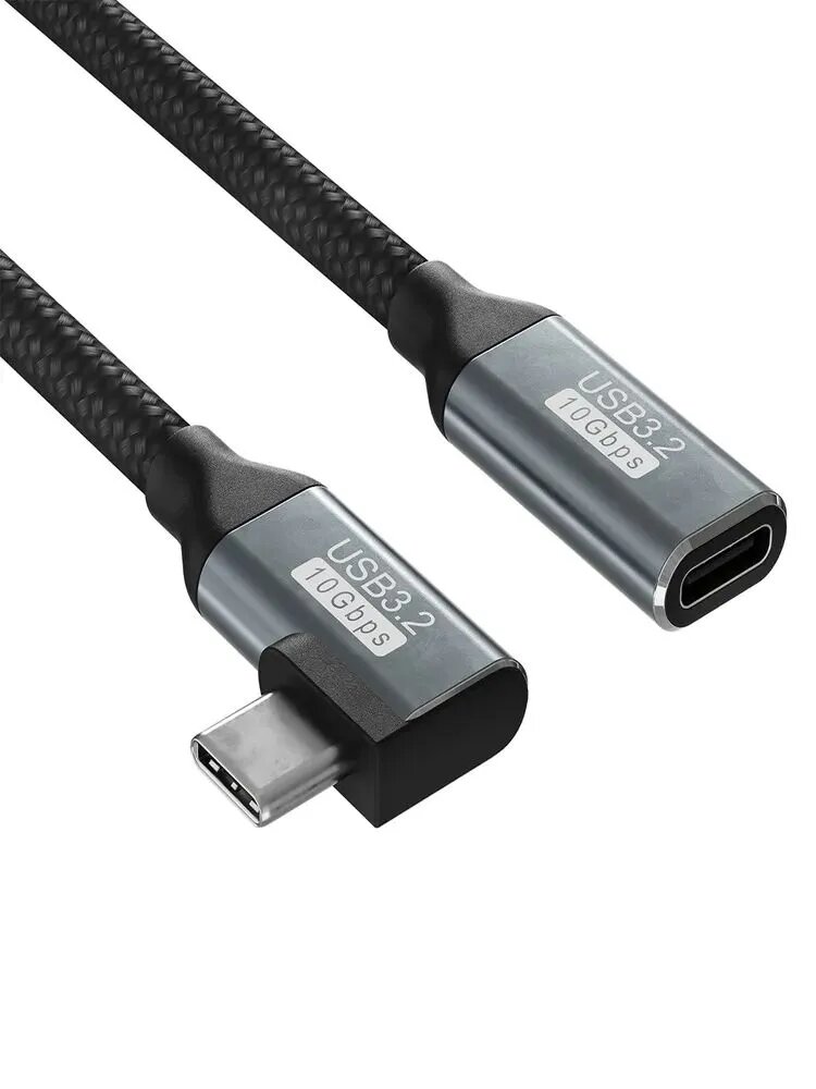 Удлинитель кабеля USB Type-C/USB Type-C, 3 м, черный, USB 3.2, 10Gbps — фото 1