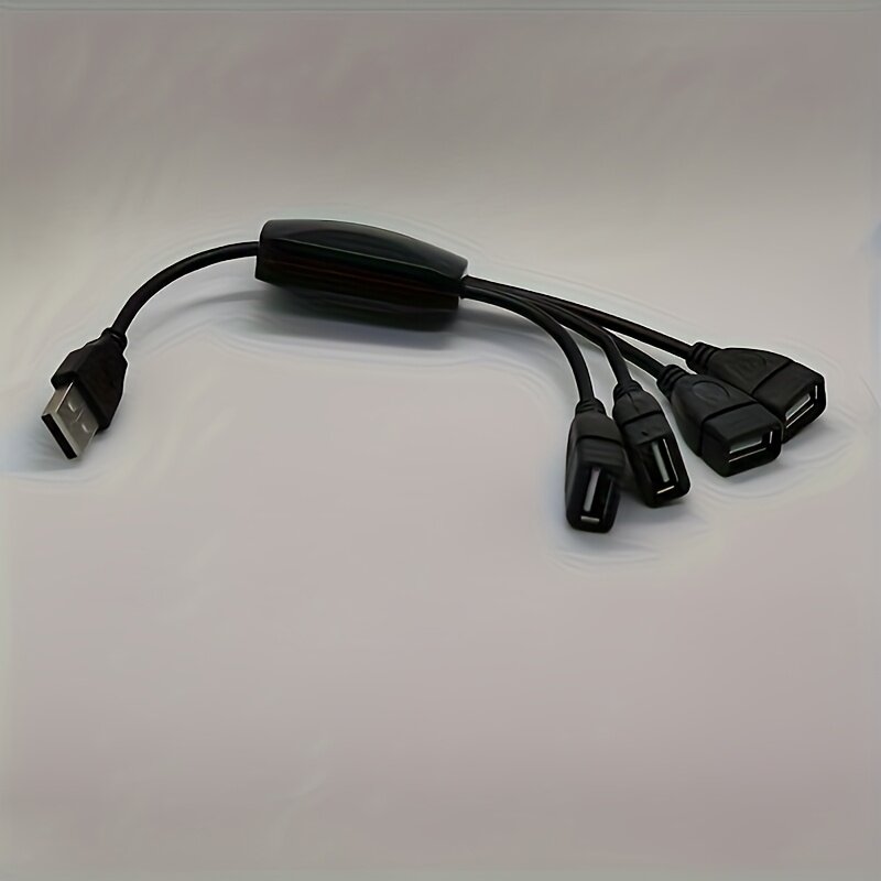 4-портовый USB-кабель-удлинитель папа-мама, круглый PVC-кабель с луженой медной жилой, USB 2.0, мощность 5 Вт