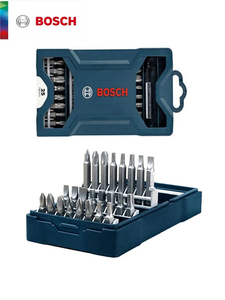 Набор ударных бит для шуруповерта Bosch, 25 шт, с индивидуальным чехлом
