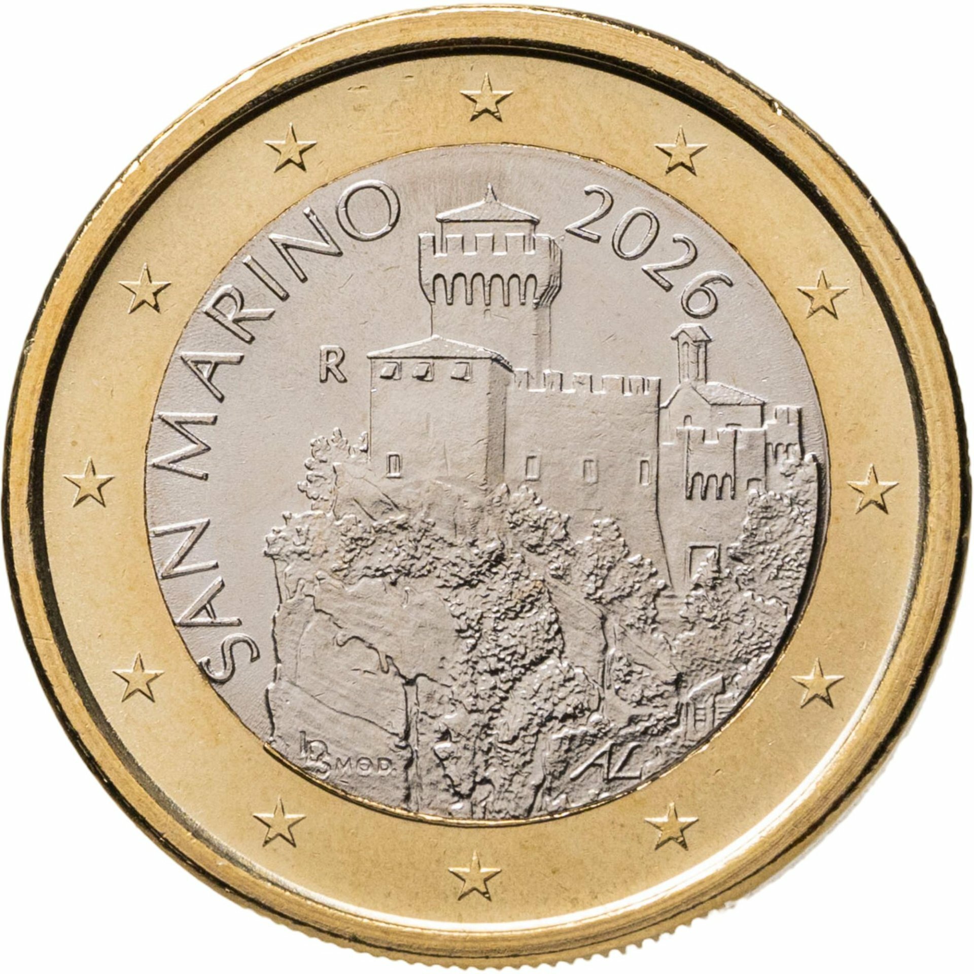 Сан-Марино 1 евро 2026, Биметалл