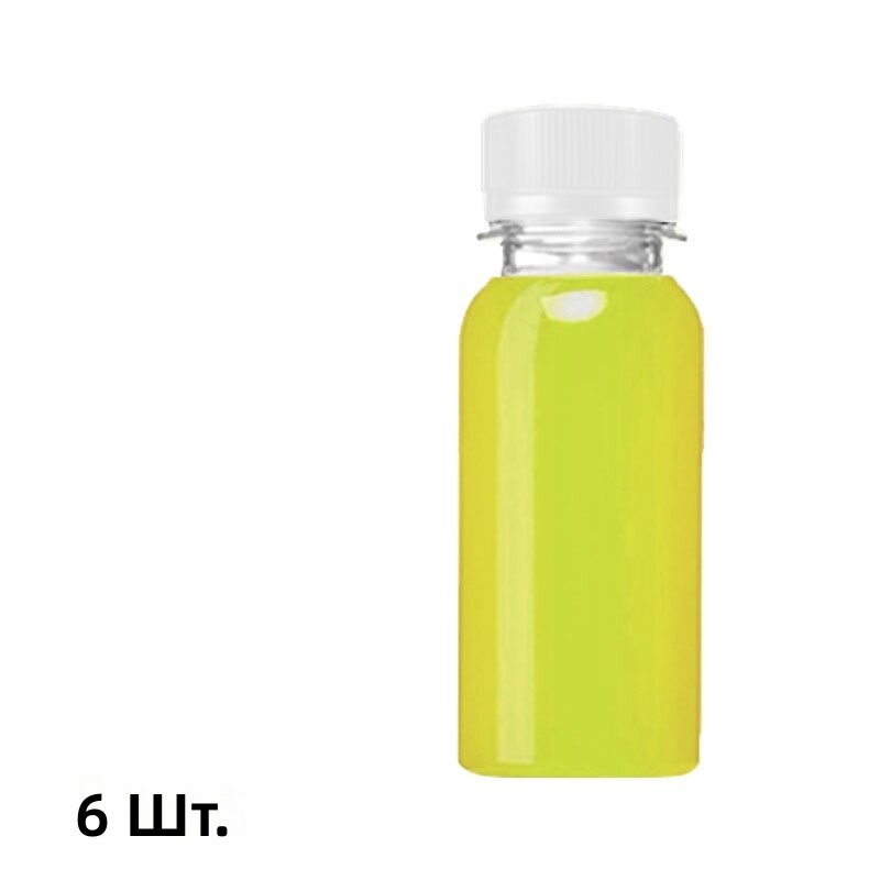Бутылочки для сока и напитков, 6 шт, 5 oz, белые, прозрачные, герметичные, многоразовые, с крышками, компактные для путешествий