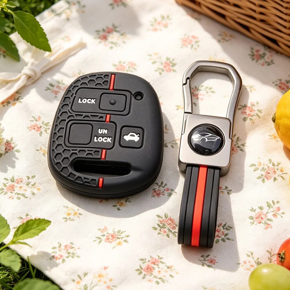 Силиконовый Чехол Для Ключей Toyota Avensis Camry Corolla Lexus С 3 Кнопками, 3 Buttons