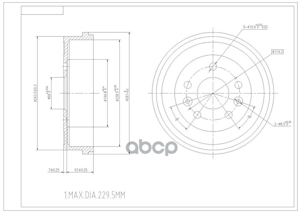 Тормозной барабан RENAULT Duster, Kaptur 1,2TCe AWD M-TEX арт. MTBT1001