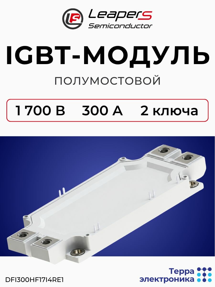 IGBT-модуль 1700 В, 300 А, 2 ключа, полумостовой, электрическая изоляция, DFI300HF17I4RE1 LEAPERS