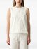 Топ Pedro del Hierro Embroidered fringed top, размер 46, бежевый/белый