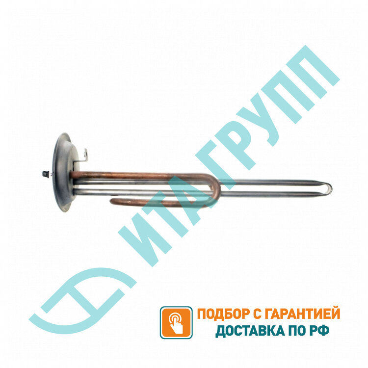 ТЭН 1,5кВт (1500Вт) RF для водонагревателя Electrolux, под анод М6, фланец 92 мм, 10081