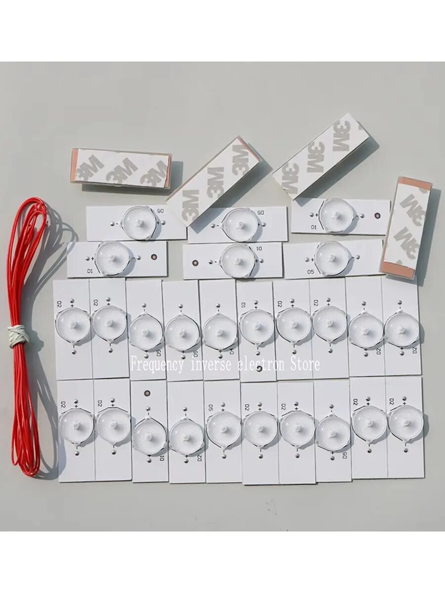 100 PCS 6V SMD Lamp With Optical Lens 32-75 inch LED TV