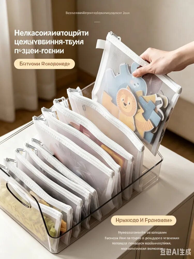 Зип пакет с бегунком 23.2x12 см 20 шт белый