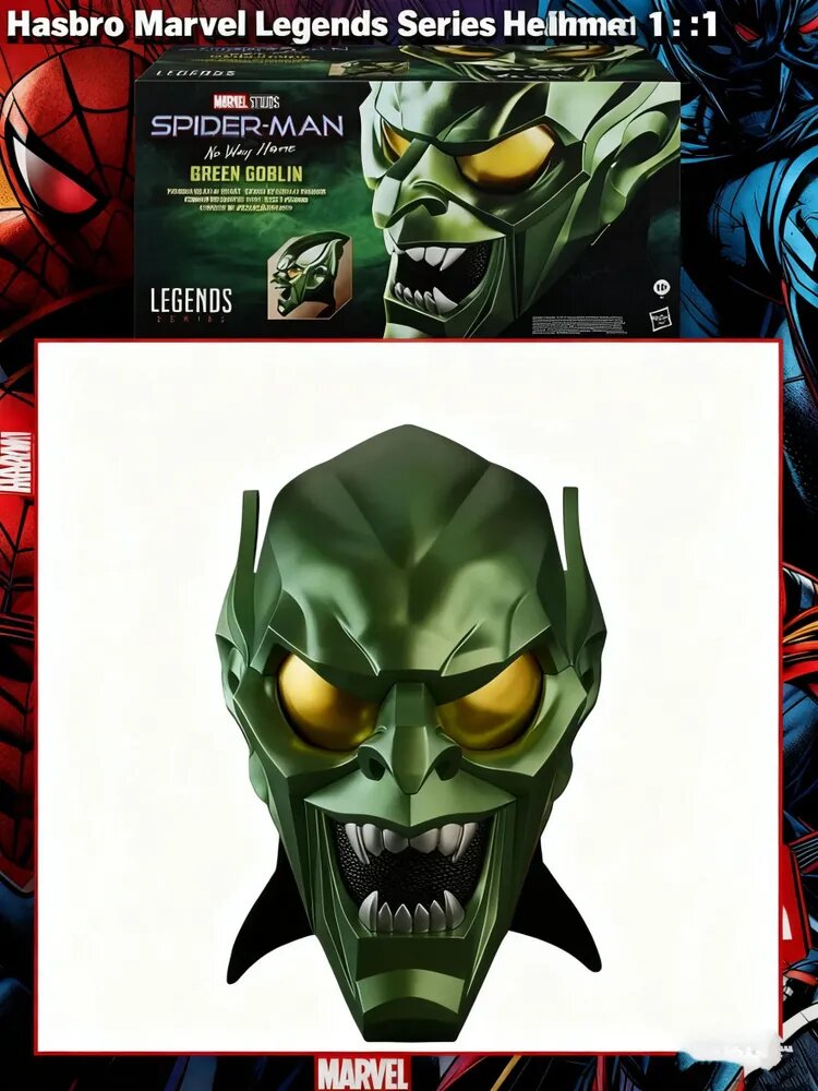 Фигурки Доспехи игрушечные Hasbro Marvel Legends Series Helmet 1:1-Green Goblin Premium Head шлем