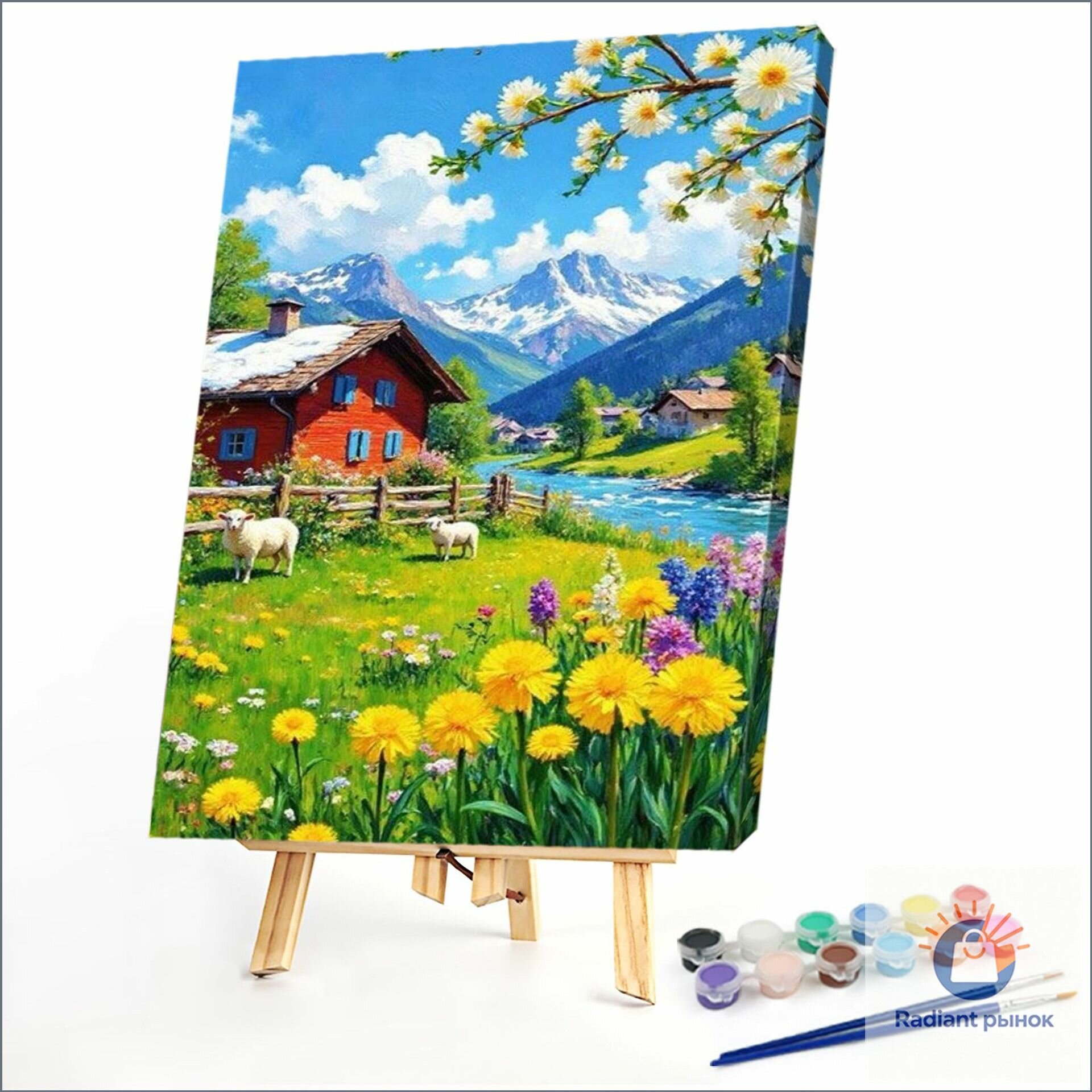 Цифровая масляная живопись Spring с рамой, 30 40 см, 18 цветов, DIY-набор