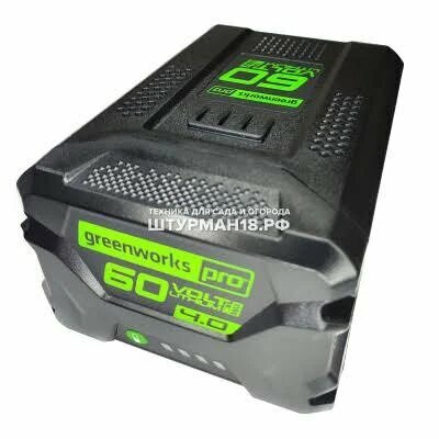 Батарея аккумуляторная Greenworks G60B4 60В 4Ач Li-Ion (2918407)