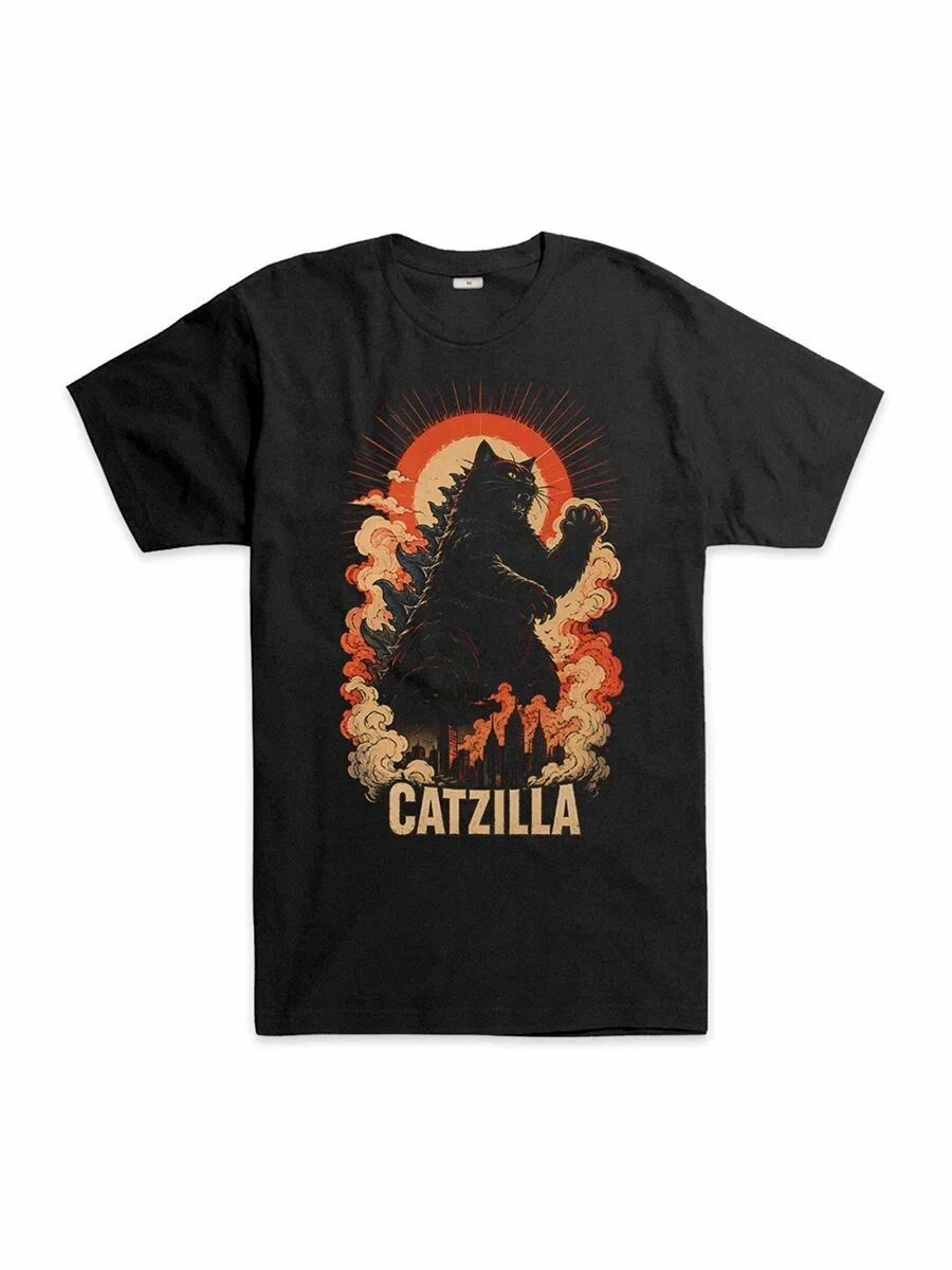 Футболка Dream Shirts Катзилла / Годзилла, размер 3XL, черный — фото 1