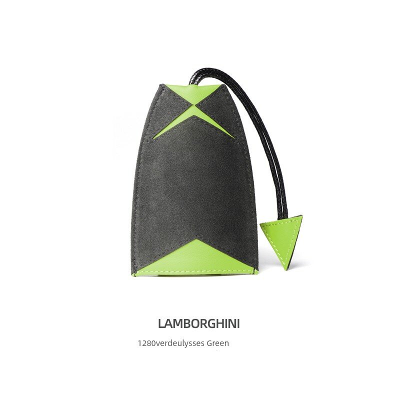 Ключевой чехол Alcantara Lamborghini зеленого цвета, универсальная совместимость с роскошными автомобилями BMW, Audi,