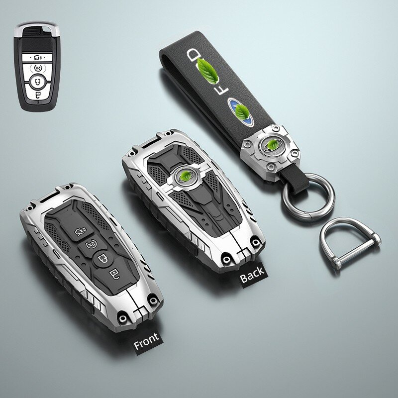 Кейс для ключей Ford для моделей 2013-2025 гг. (Mondeo, Focus, Edge, Explorer, F-150), 4-ключевой A03 кожаный шнурок,