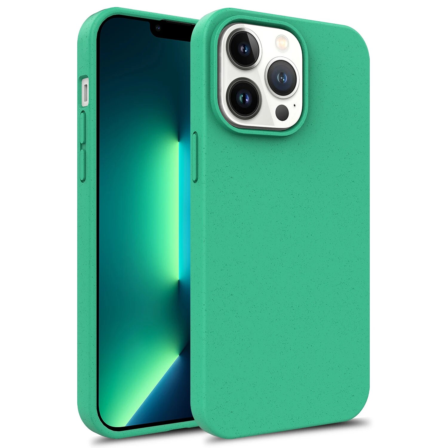 Противоударный силиконовый чехол для телефона из матовой Зеленый, Sky Blue, For iPhone 13 Pro
