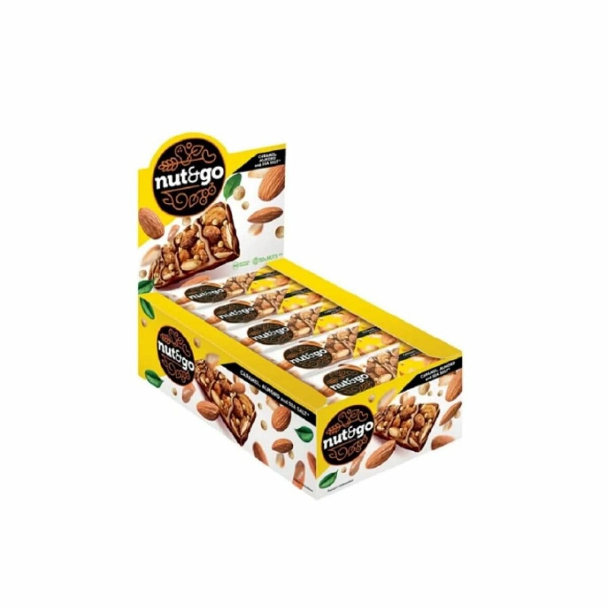 Батончик Nut N Go с миндалем и соленой карамелью (18 батончиков 34 г) (1639583), 8 уп.
