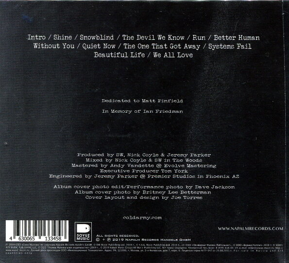Компакт-диск Cold — The Things We Can't Stop (RU)(CD) — фото 1