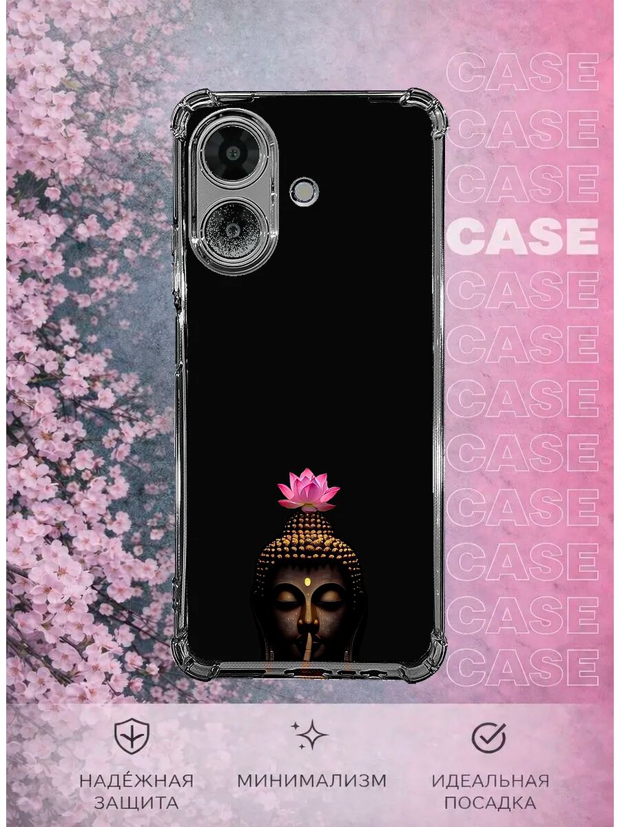 Чехол на Realme Note 60 с принтом Будда минимализм