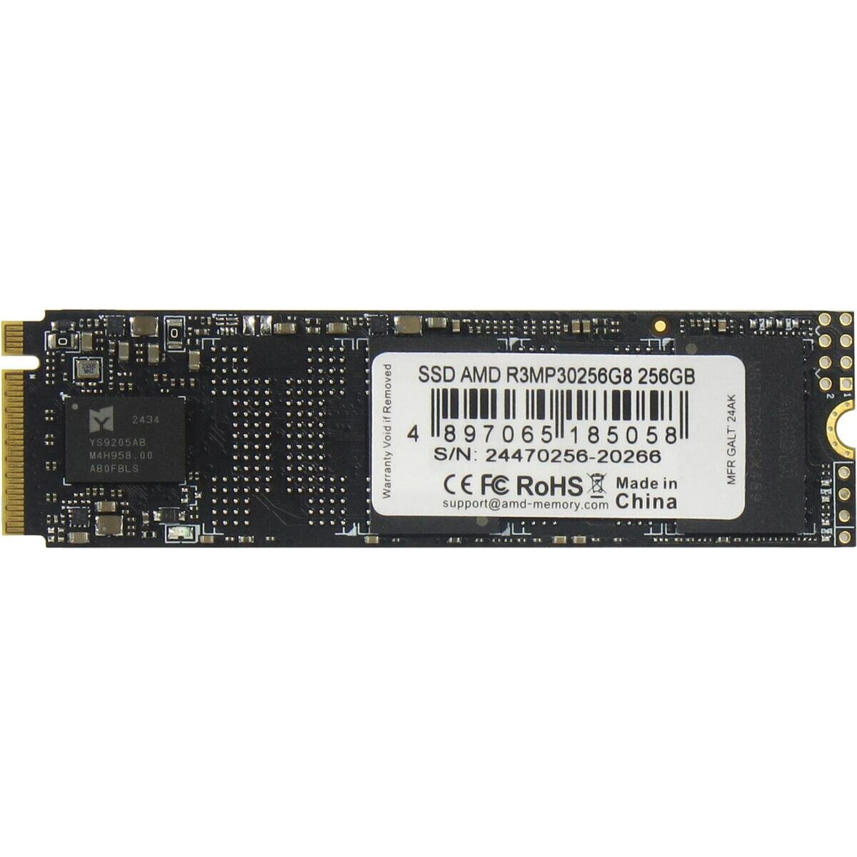Radeon R3 R3MP30256G8 256 Гб M.2 PCI-E Gen3 x4 M.2 Type 2280 M Key, TBW 80 W:1300МБ/сек — фото 1