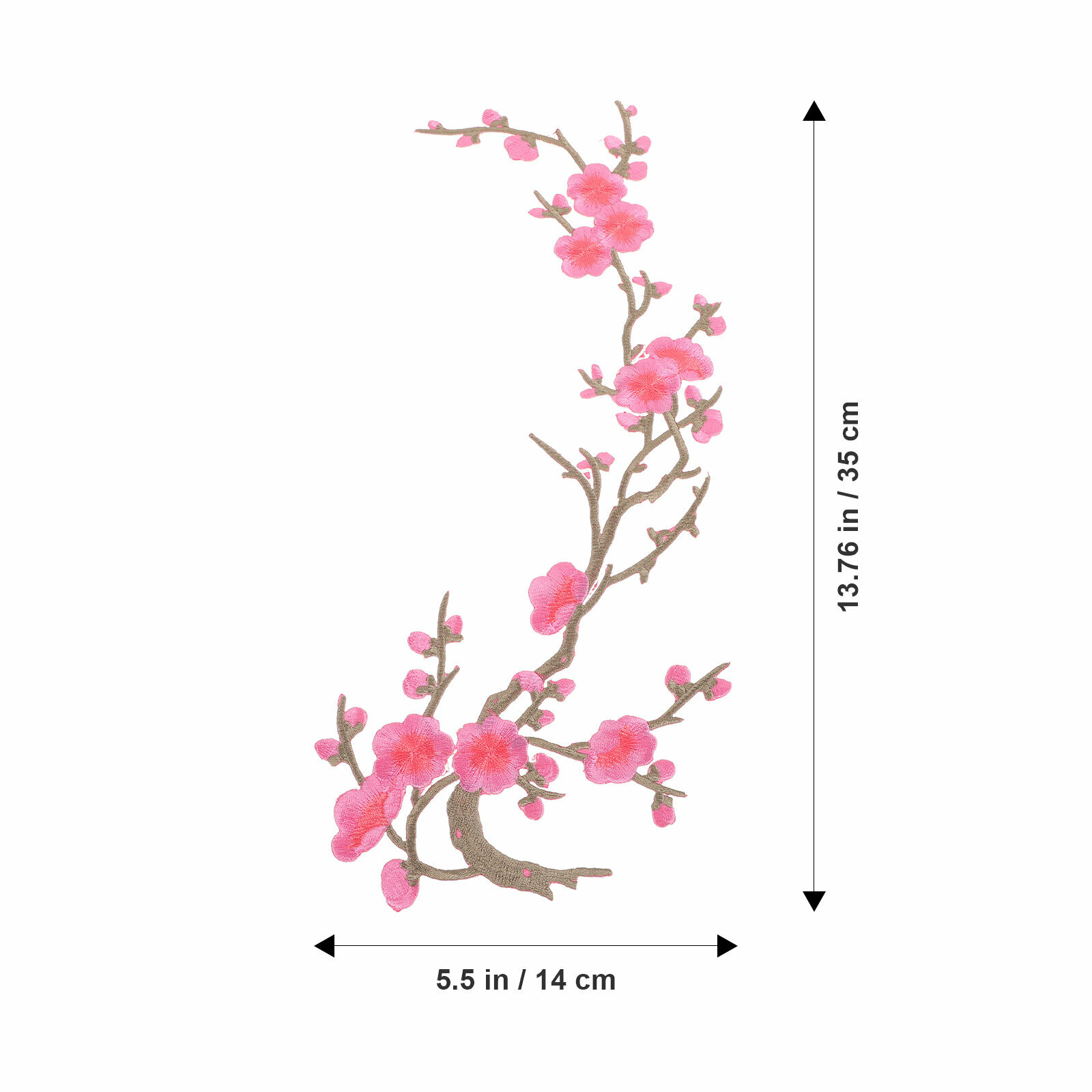 Вышивка Аппликация Цветок Сливы Для Декора Одежды Из Ткани 1 Штука