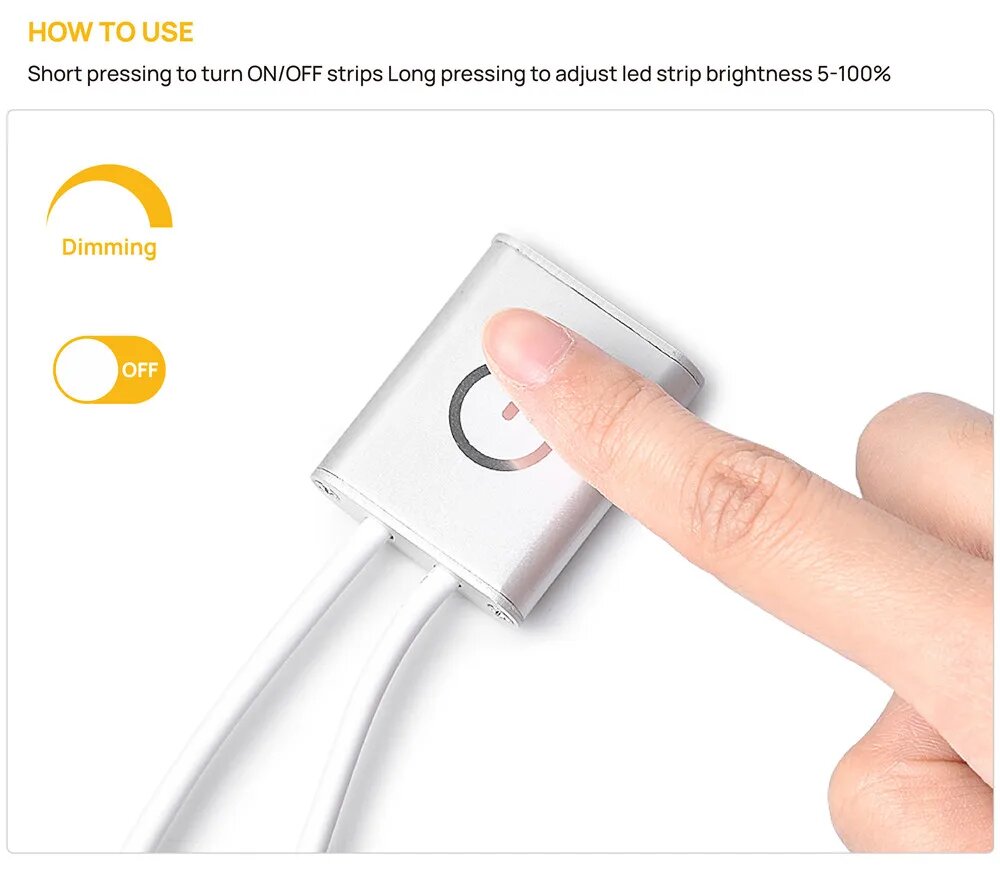ASMTLED Touch Dimmer Switch Dimmer and Connector — фото 1
