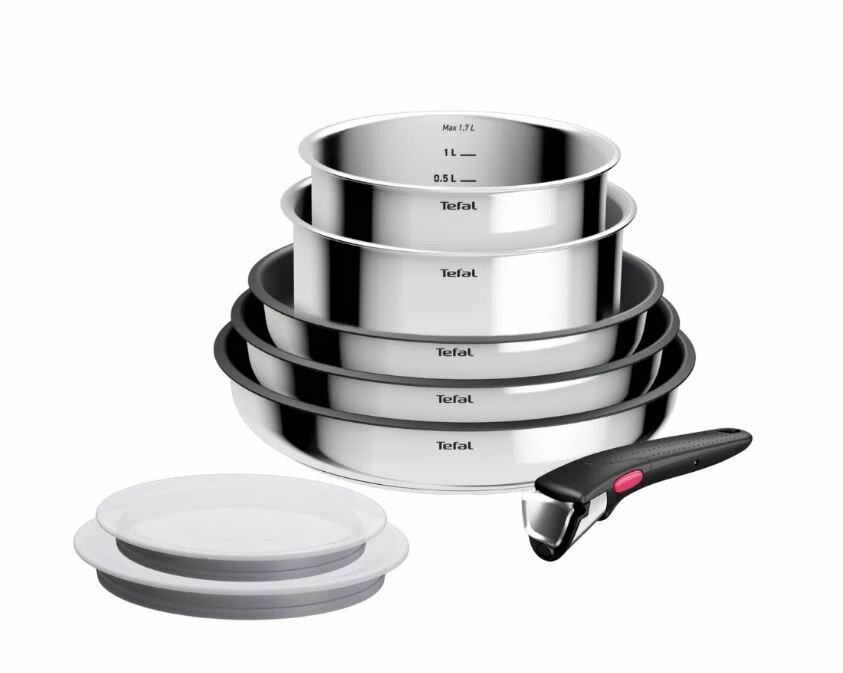 Набор посуды Tefal Ingenio Cook Eat L881S804, 8 предметов, нержавеющая сталь