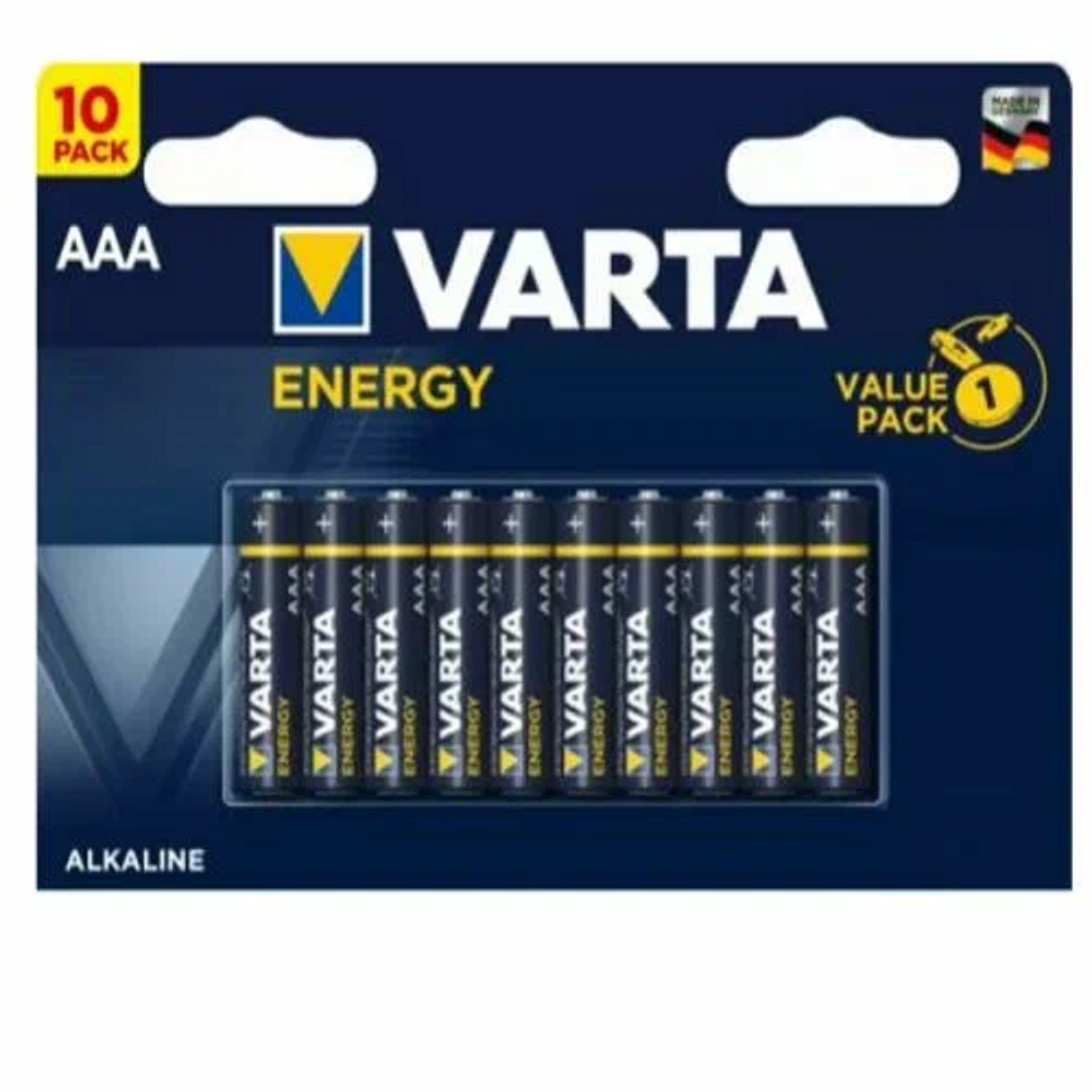 Батарейки Varta ENERGY AAA, 1,5 V, щелочные, блистер, 10 штук