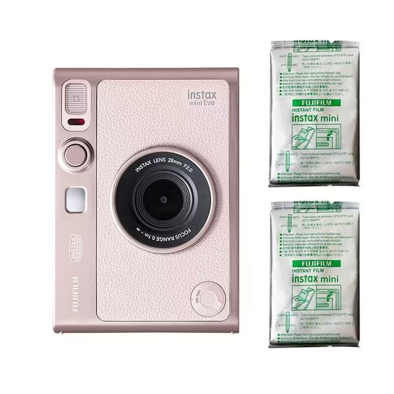 Фотоаппарат моментальной печати Fujifilm Instax Mini EVO, pink розовый (В комплекте 20 листов фотобумаги)