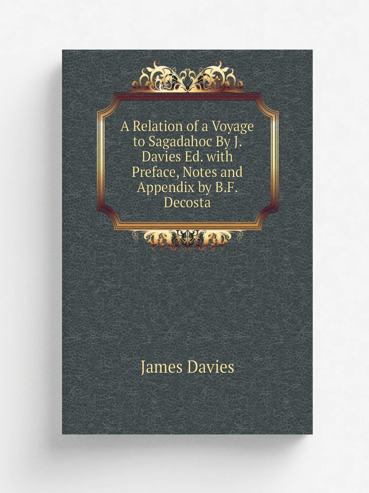 A Relation of a Voyage to Sagadahoc By J. Davies Ed. with Preface, Notes and Appendix by B.F. Decosta | James Davies | Репринт