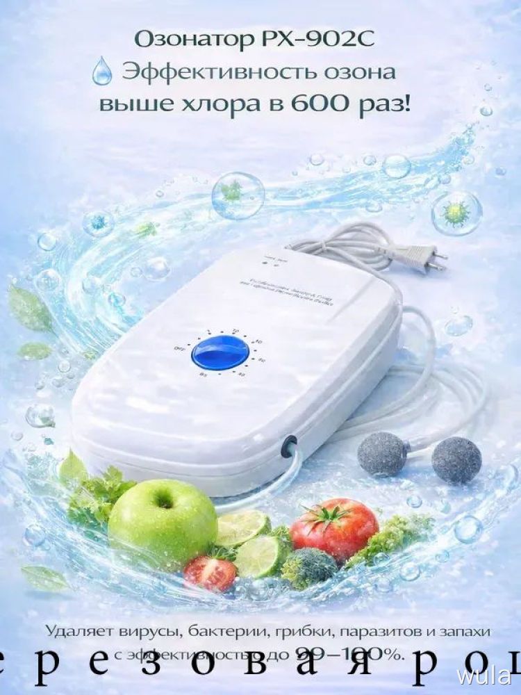Озонатор PX-902C для овощей и фруктов, белый, с таймером, удаление пестицидов, для кухни, очиститель