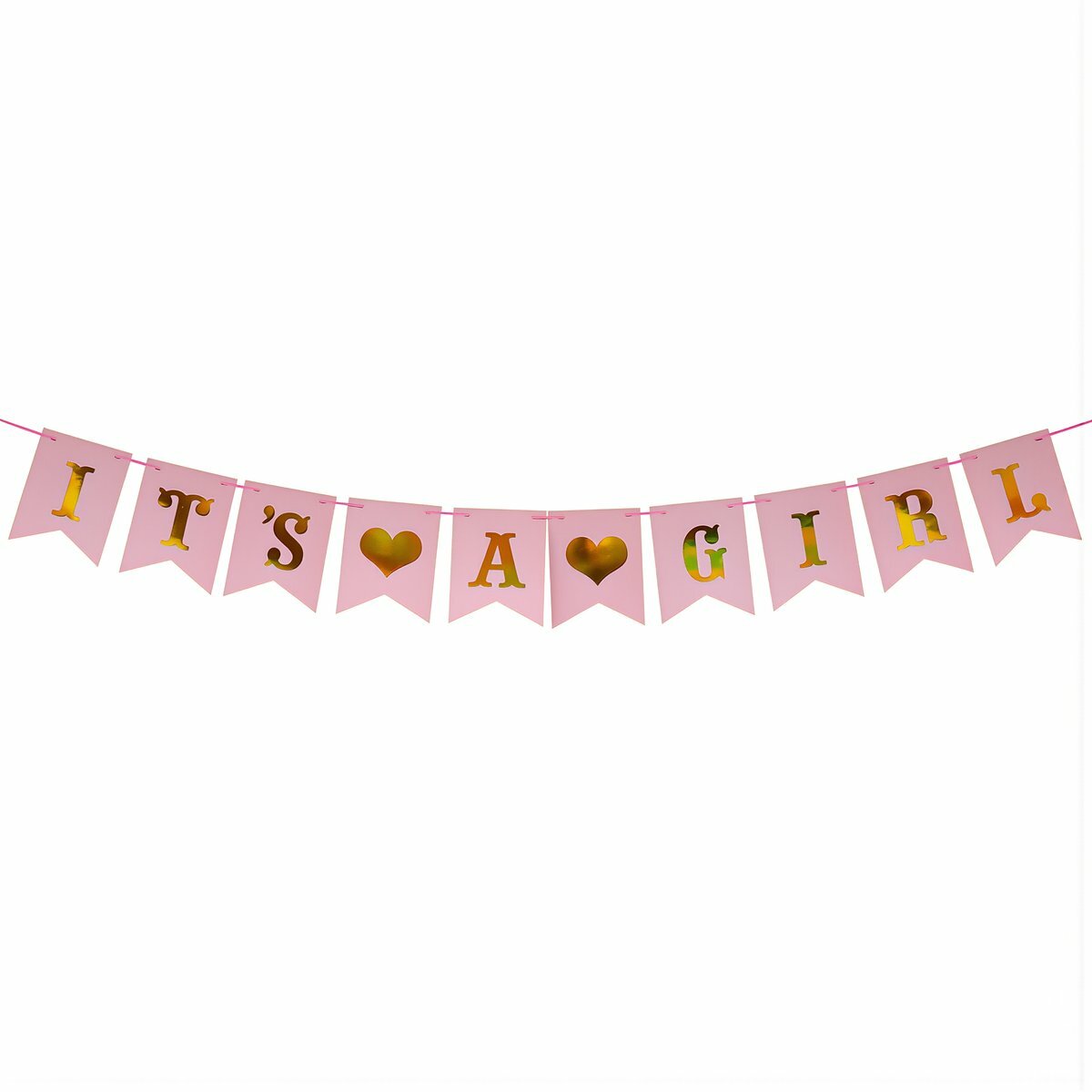 Баннер для девичьего праздника Baby Shower розовый золотой орнамент для декора комнаты на вечеринку встречи новорожденной девочки домашнее украшение, длина подходит для любого помещения, Розовый IT'S