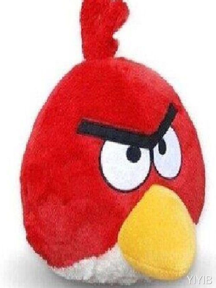 Мягкая игрушка Angry Birds красный персонаж с желтым клювом для детей подарок плюшевая птица