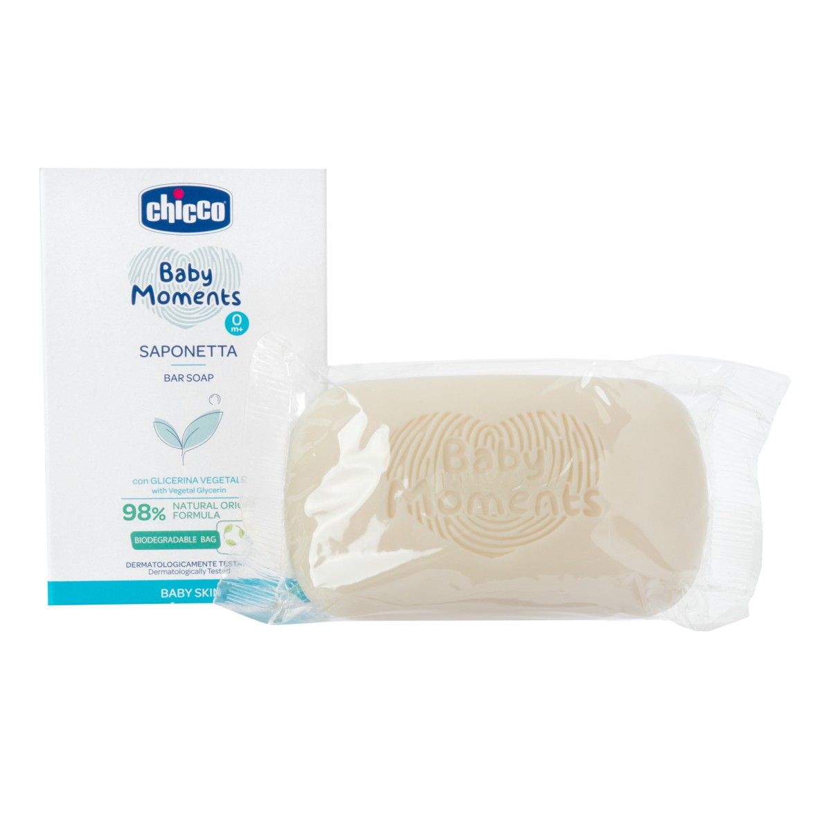 Chicco Baby Moments мыло детское 0+, 100 г